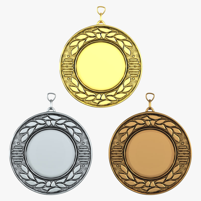 3d award medals set 3