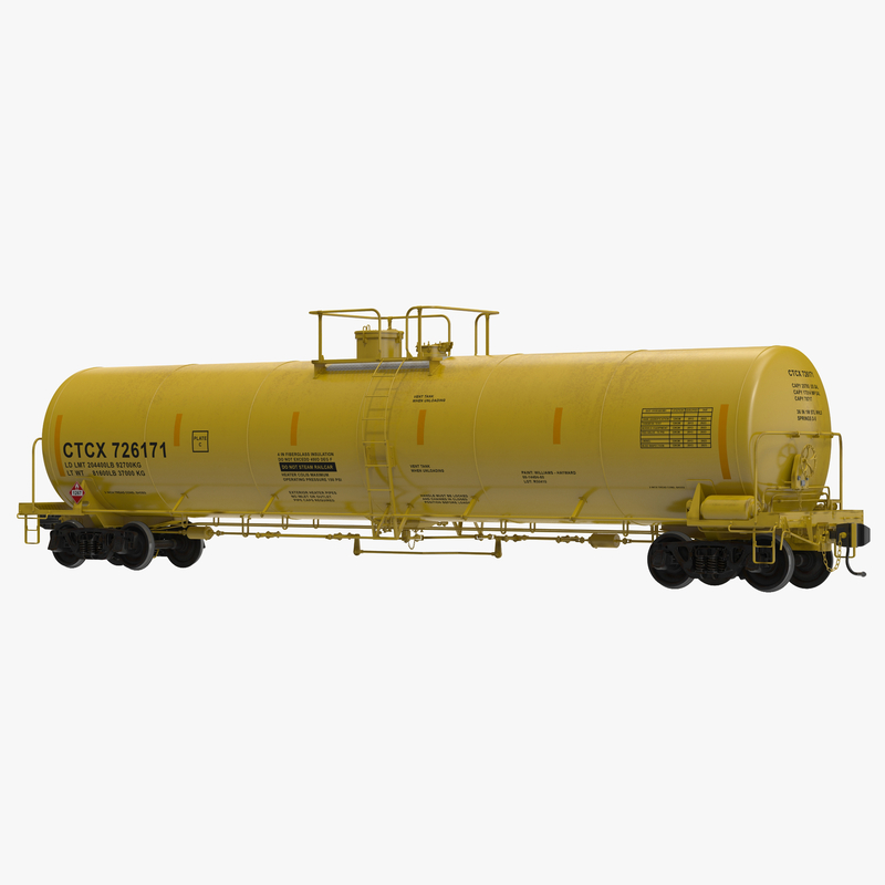 railroad tank car 3 3d obj