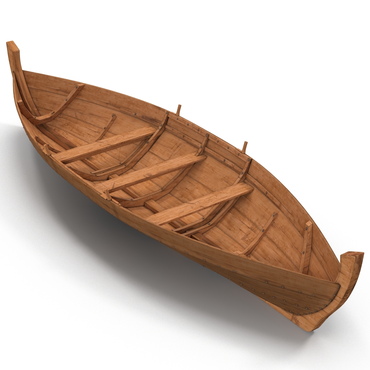 rowboats modeled 3ds