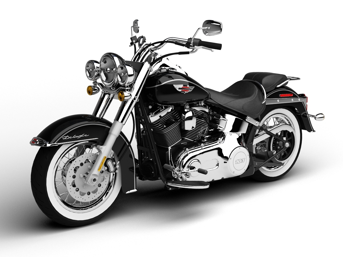 3d model harley-davidson flstn softail deluxe