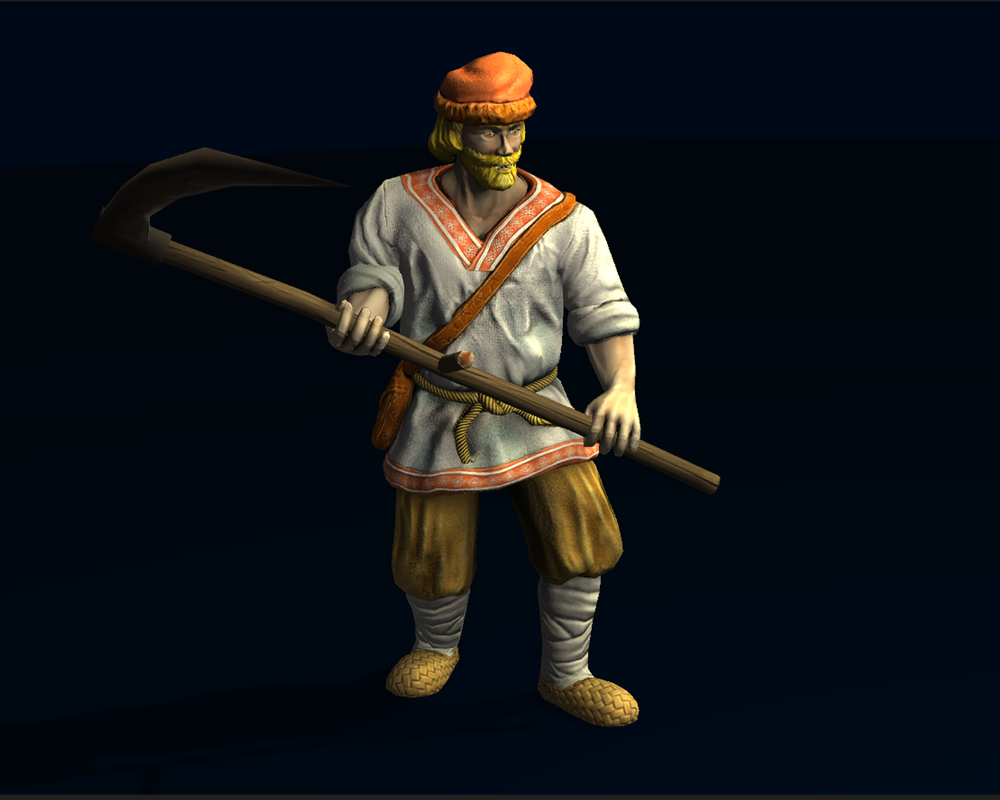 villager peasant 3d fbx