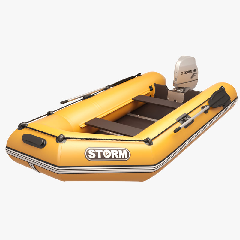 inflatable engine boat orange max