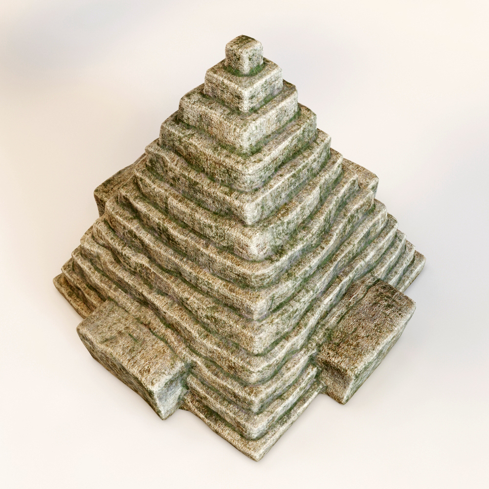 3d stone pyramid model