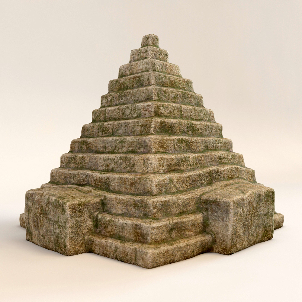 3d stone pyramid model