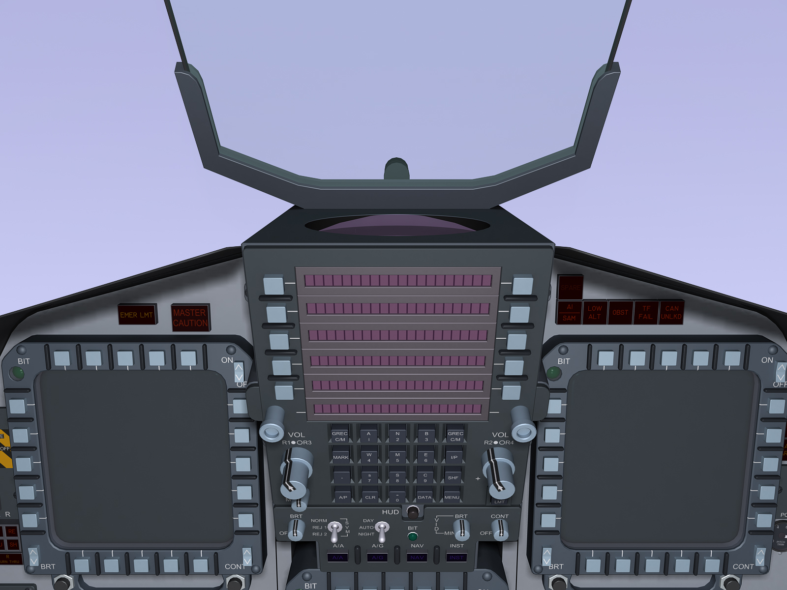 3d model f-15e cockpit