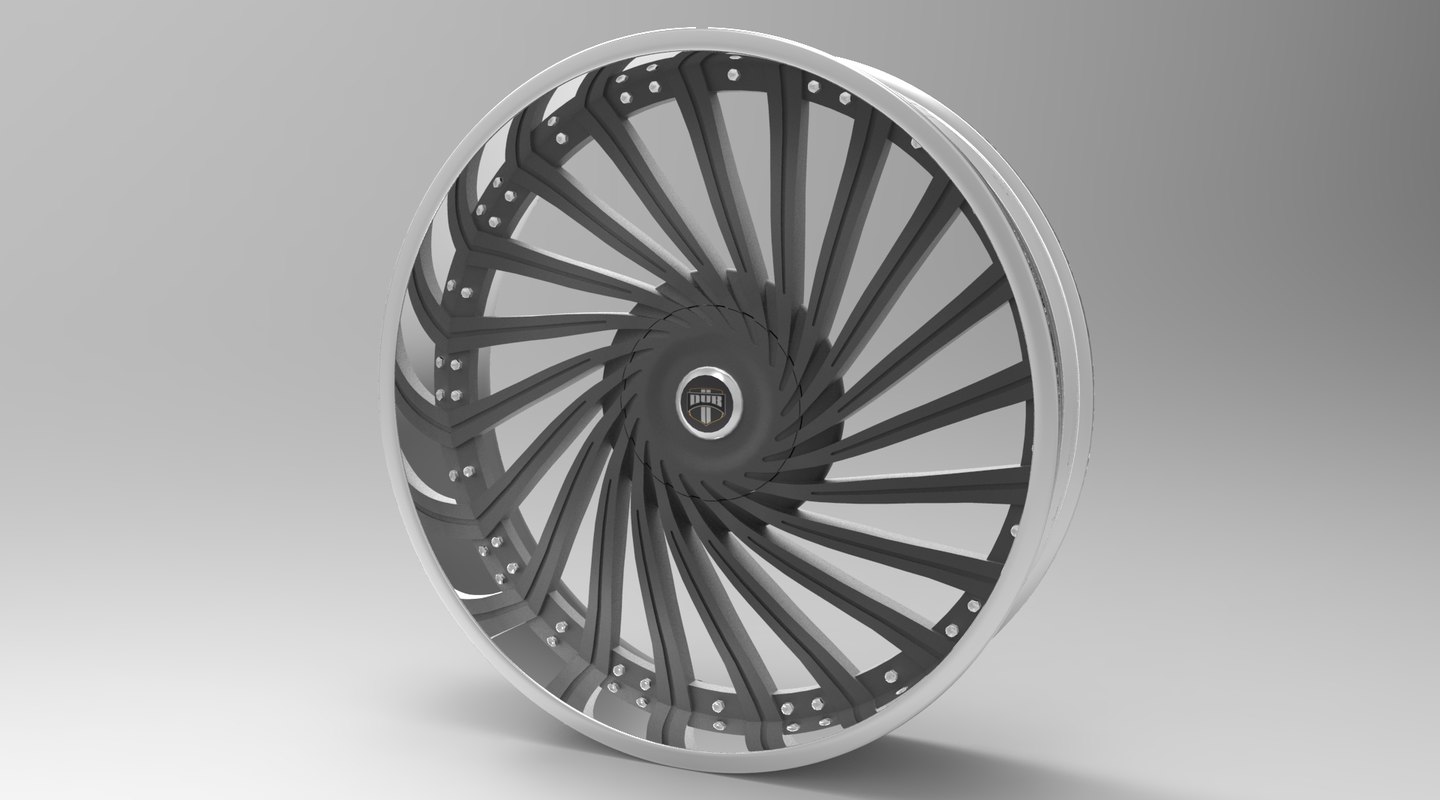 dub wheel donk 3d obj