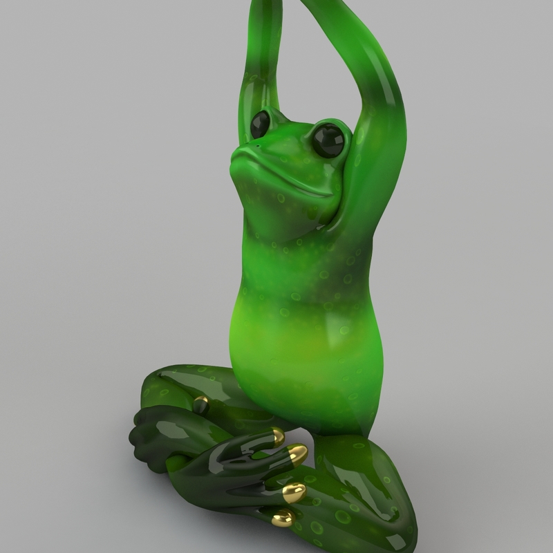 3d model frog statuette