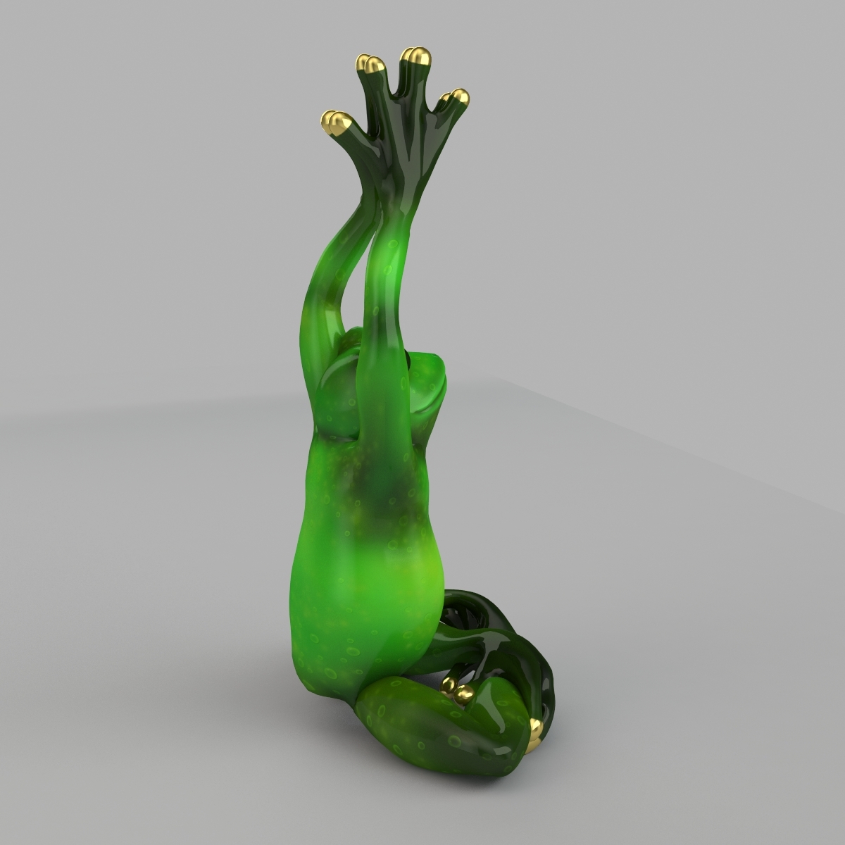 3d model frog statuette