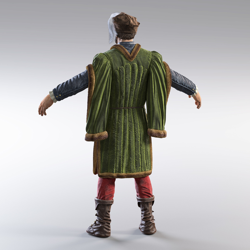 medieval merchant 3d max