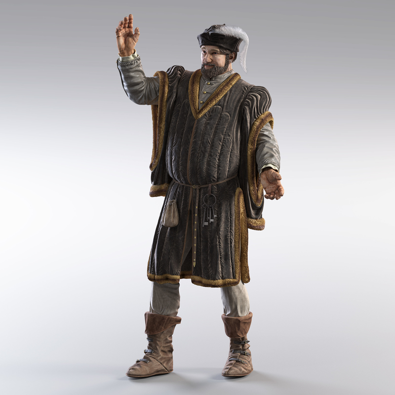 medieval merchant 3d max