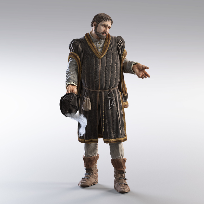 medieval merchant 3d max