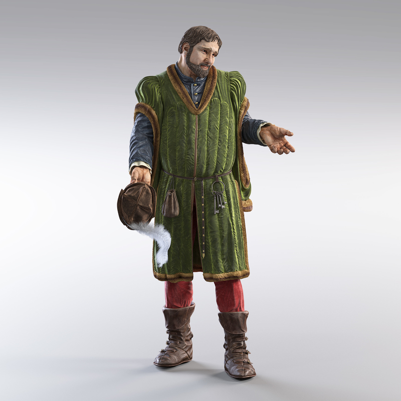 medieval merchant 3d max