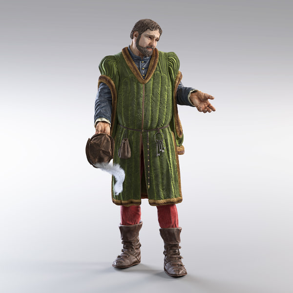 medieval merchant 3d max
