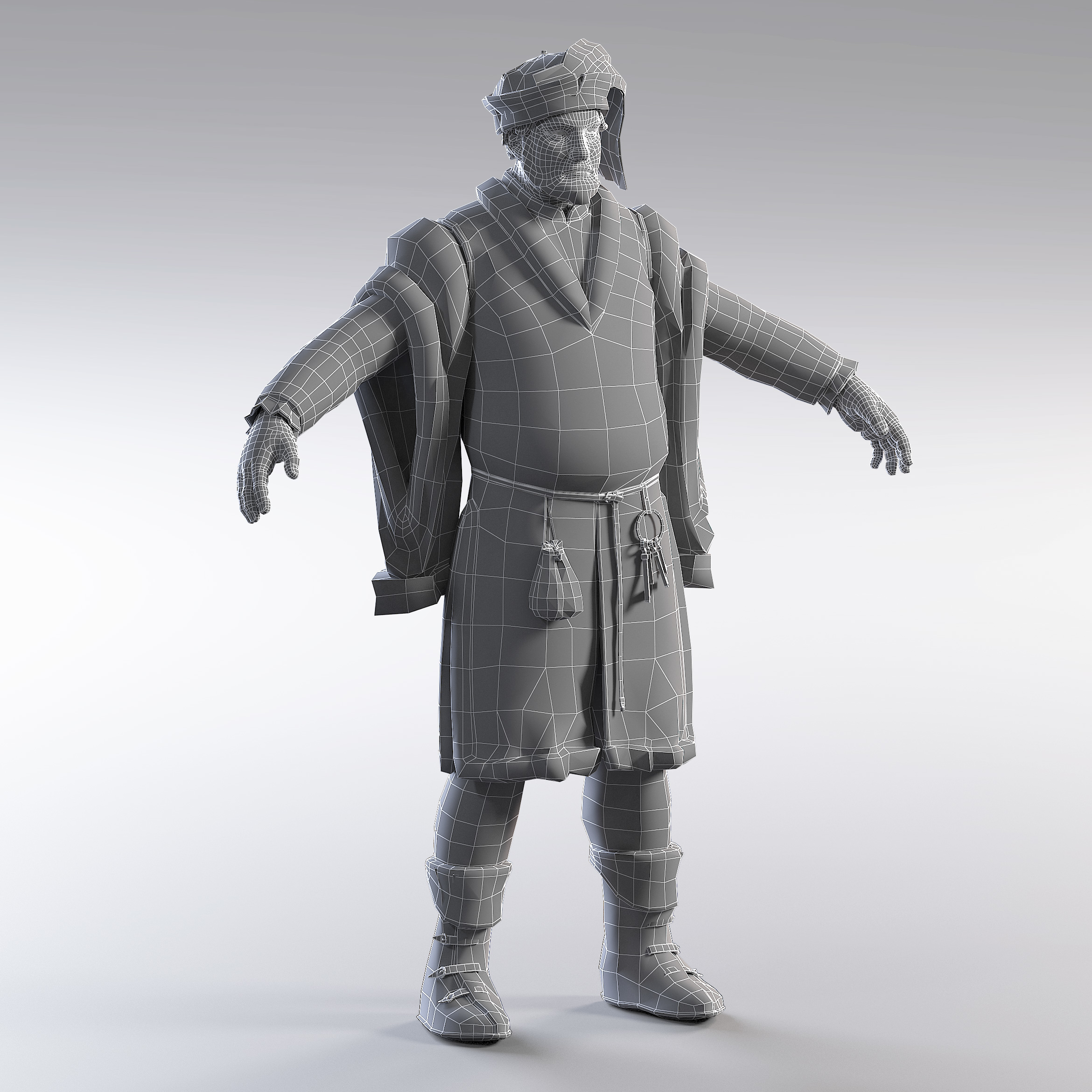 medieval merchant 3d max
