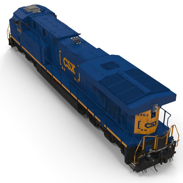 locomotive es40dc csx blue 3d obj