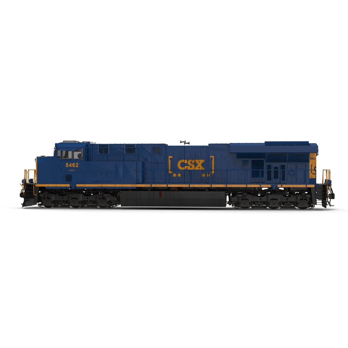 locomotive es40dc csx blue 3d obj