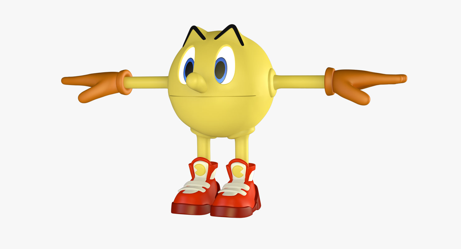 3d pac-man character model