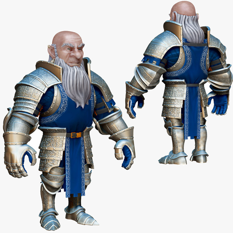 dwarf knight armor obj