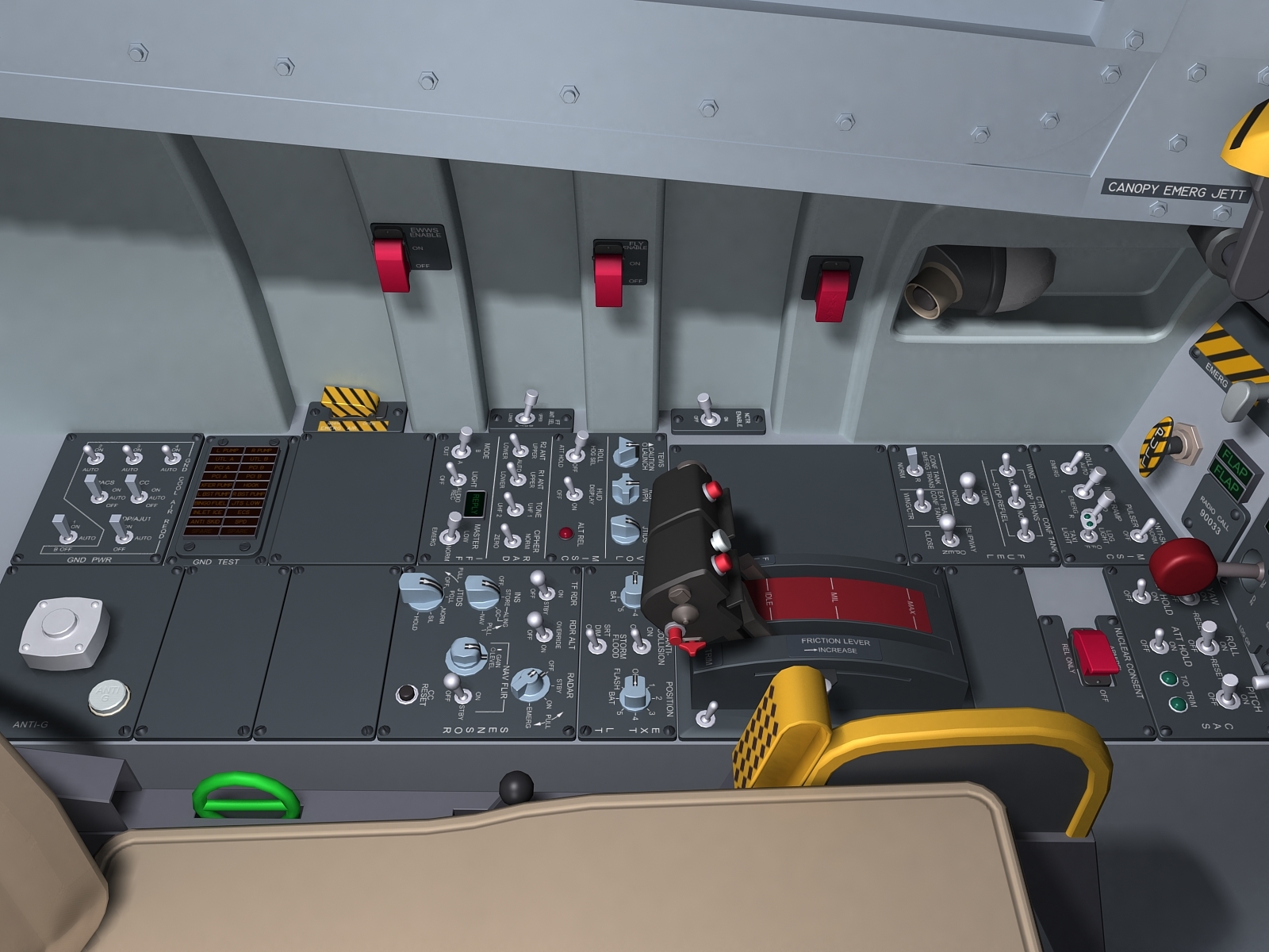 3d f-15e strike eagle cockpit model