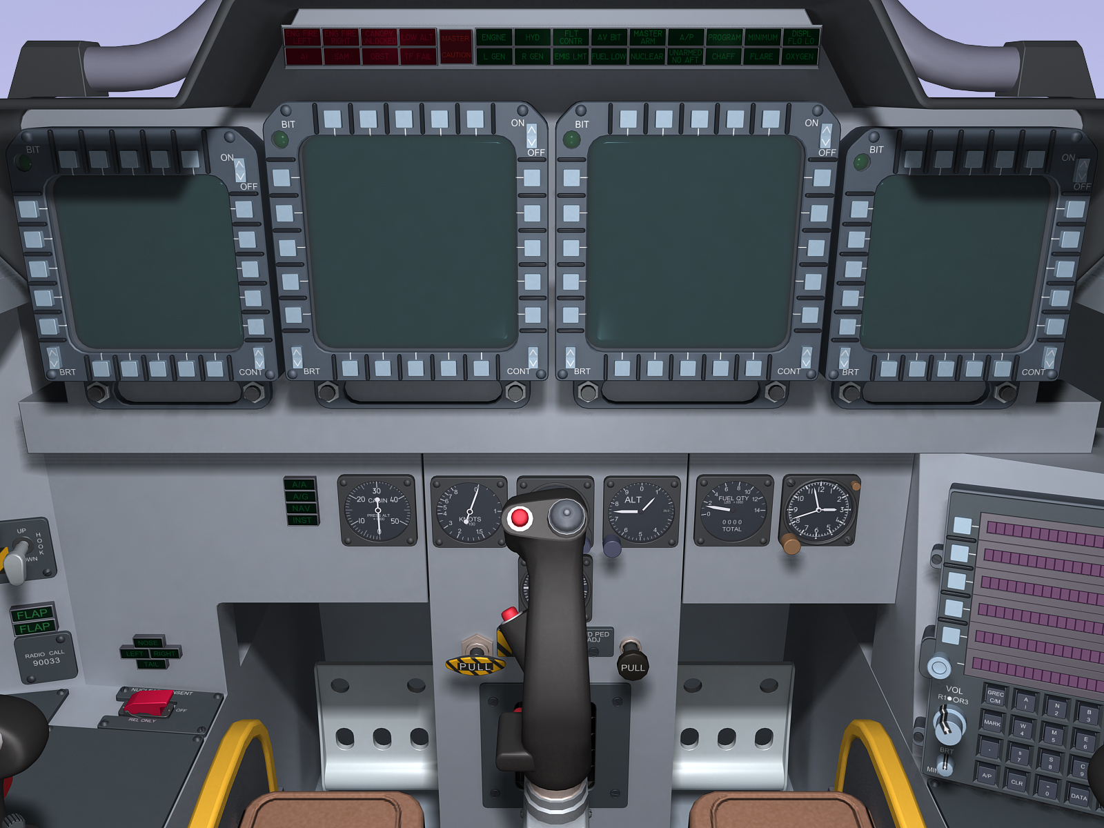 3d f-15e strike eagle cockpit model
