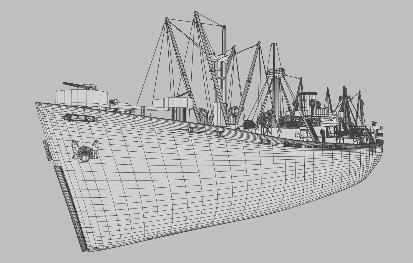 liberty ships 3d model