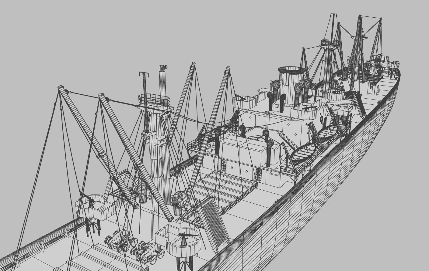 liberty ships 3d model