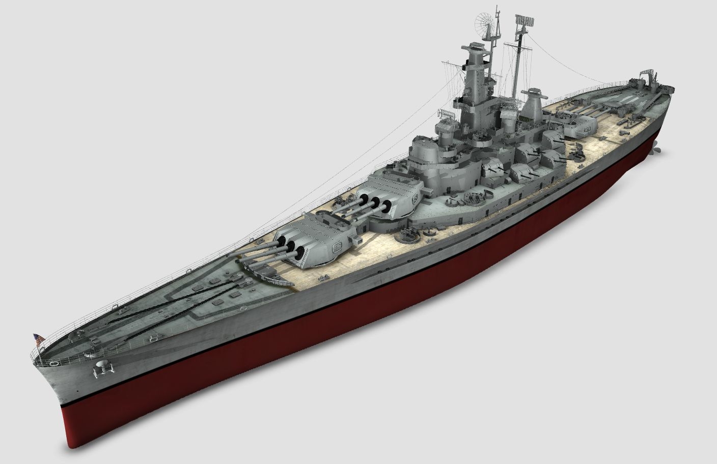 3d uss nevada navy ship model