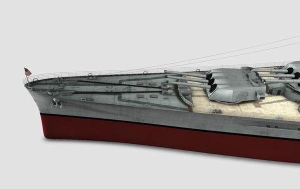 3d Uss Nevada Navy Ship Model