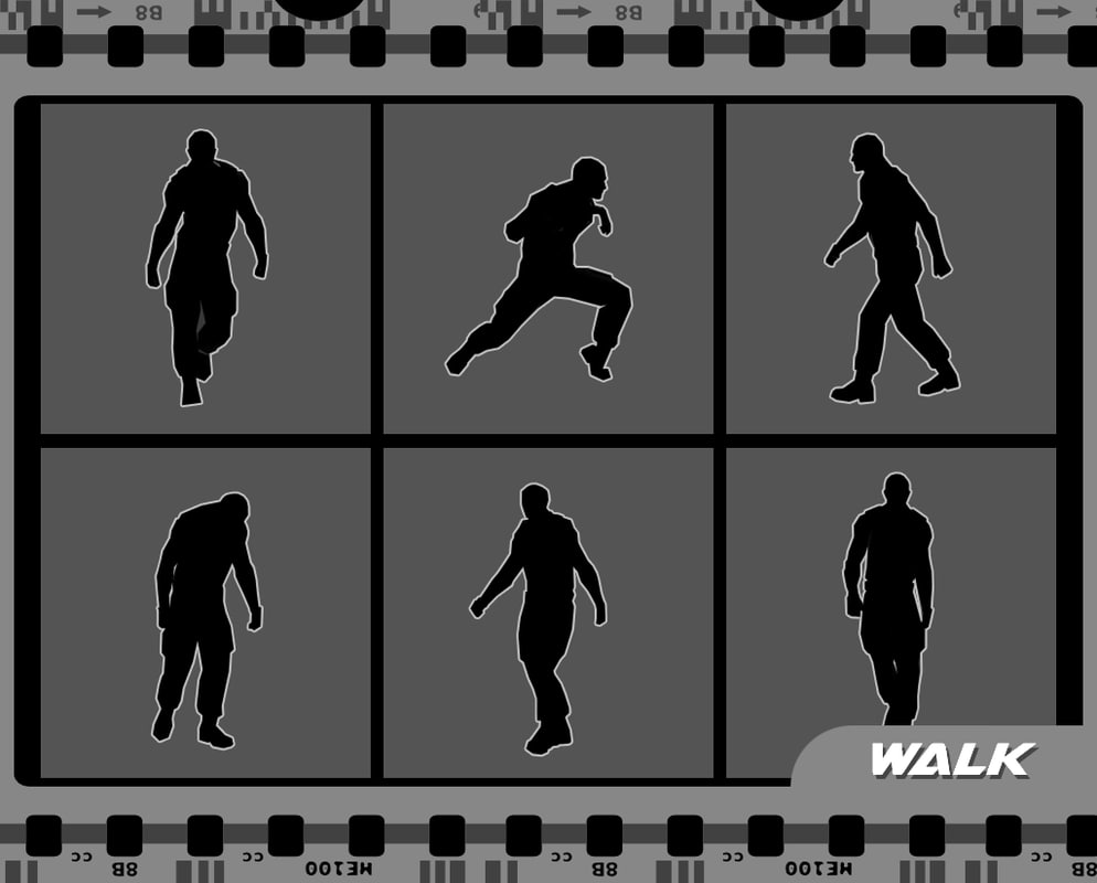 Motion Character Studio Biped animation walk bvh