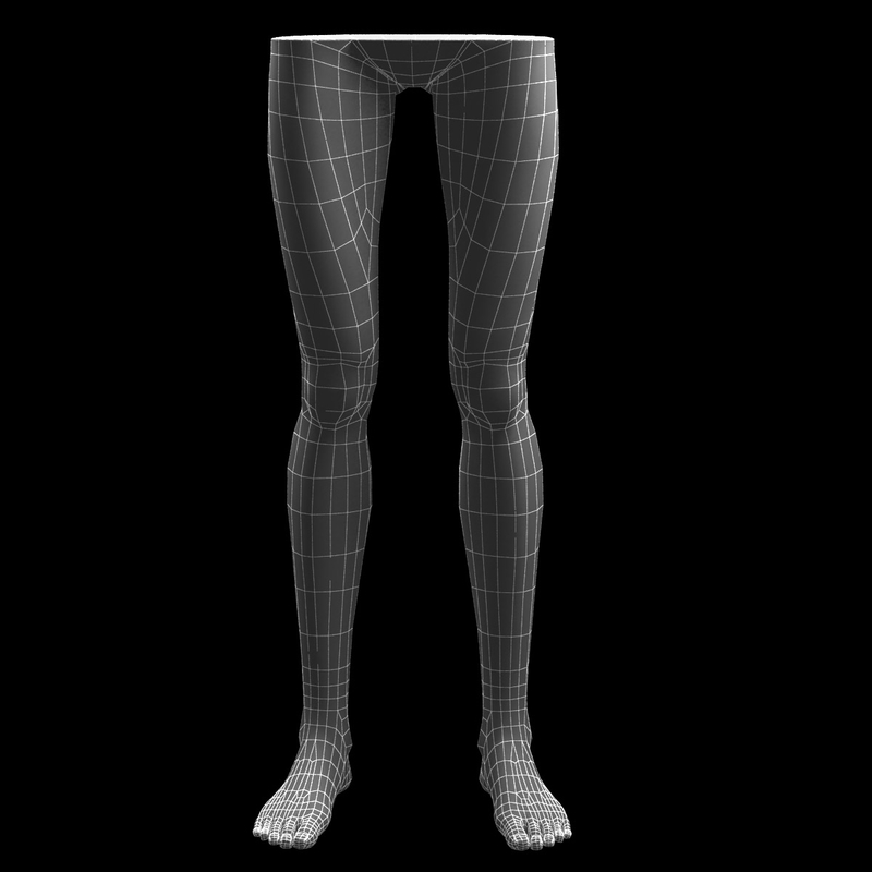 3d female legs