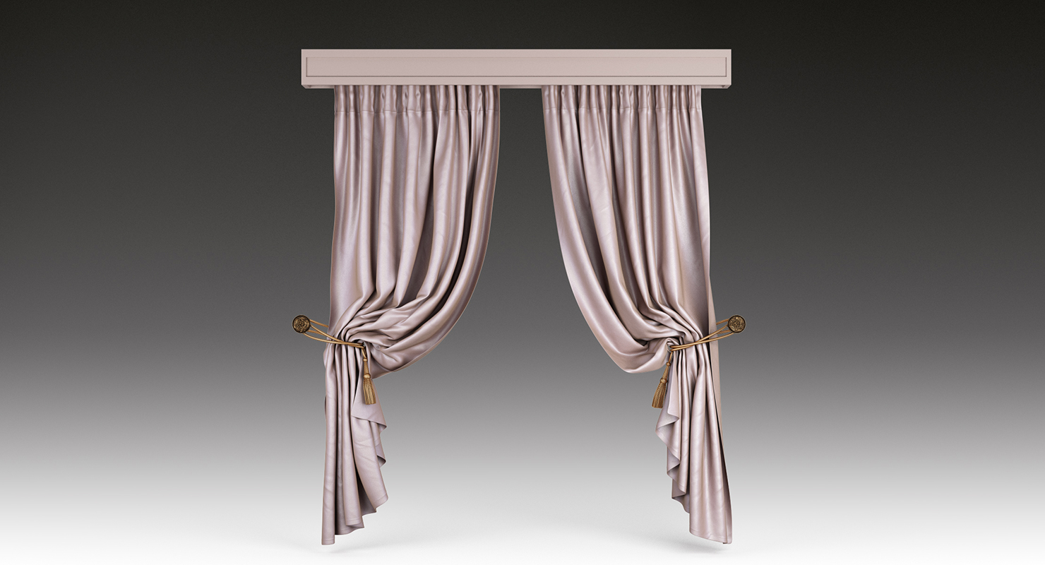 3d folded curtains