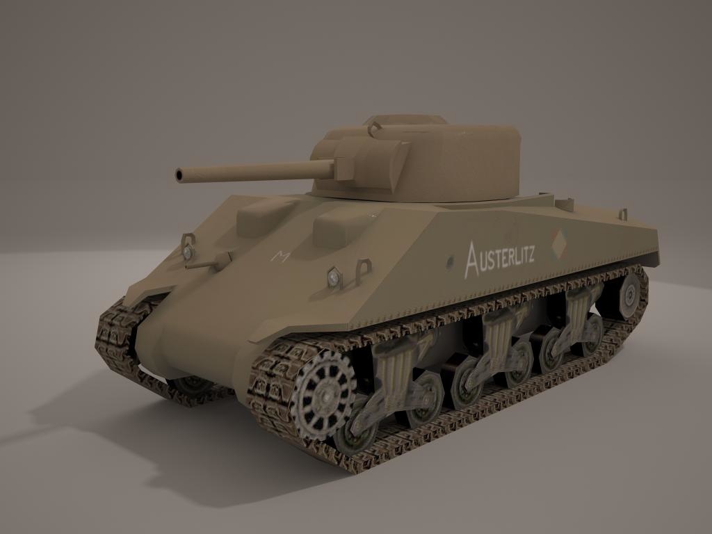 free sherman 3d model