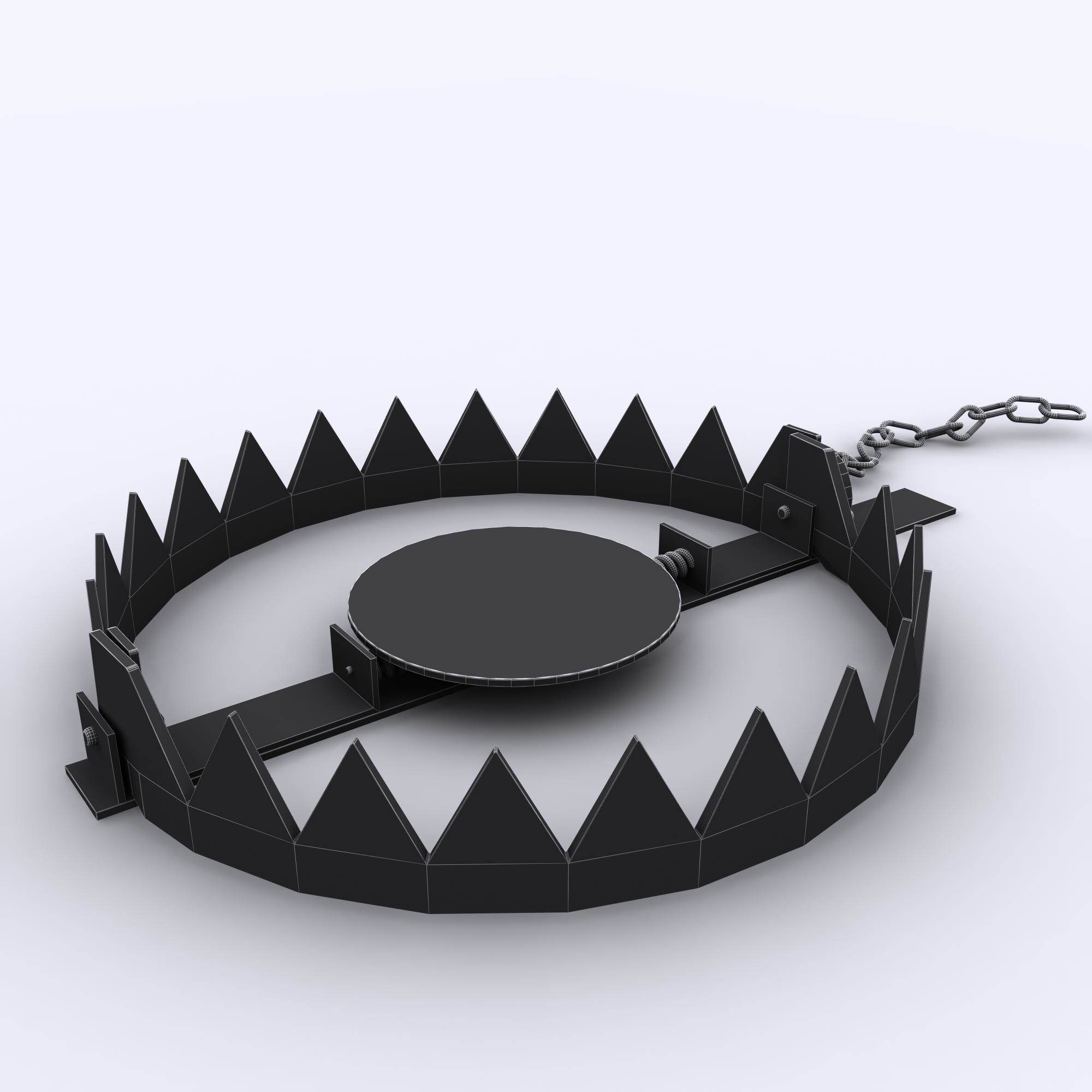 3d animal trap metal model