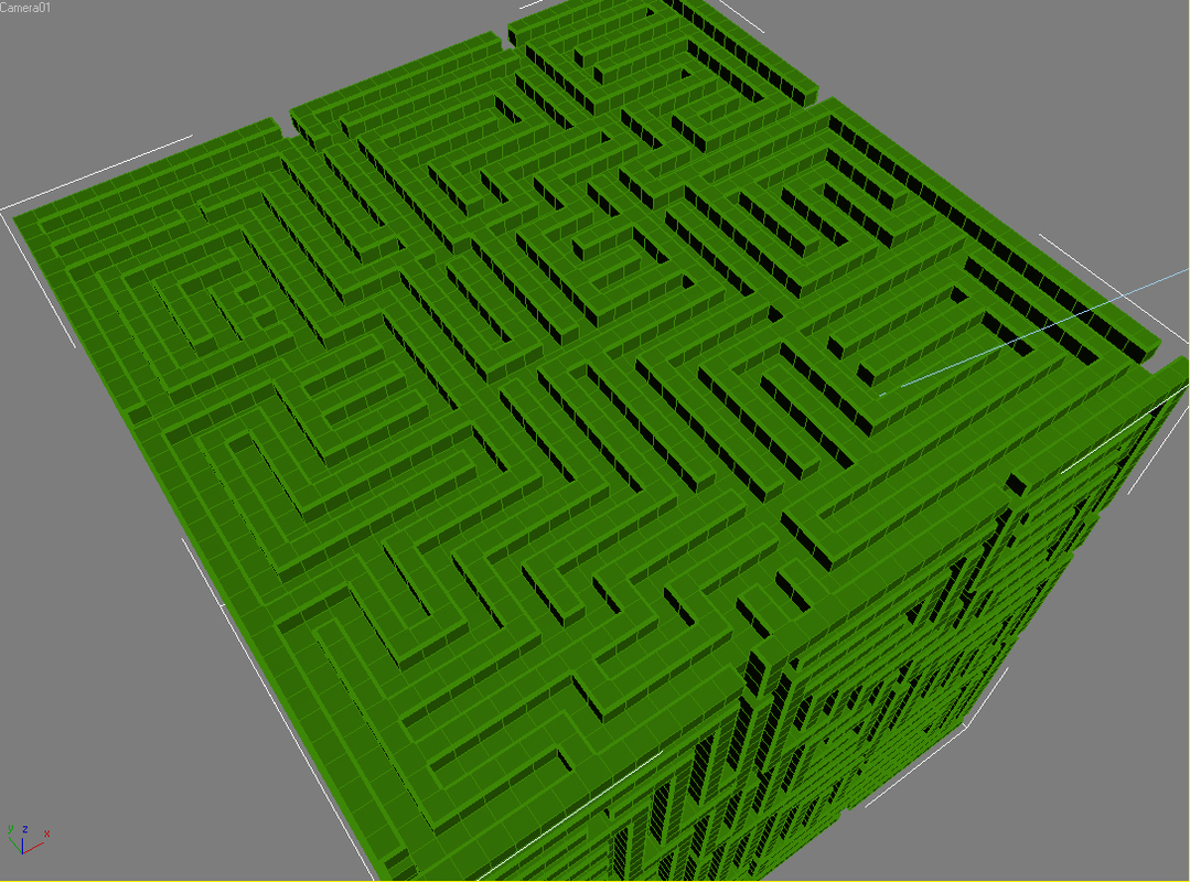 maze cube 3d max