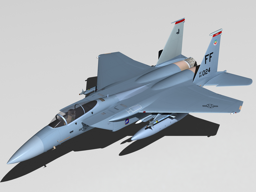 f-15c eagle cockpit f-15 3d model