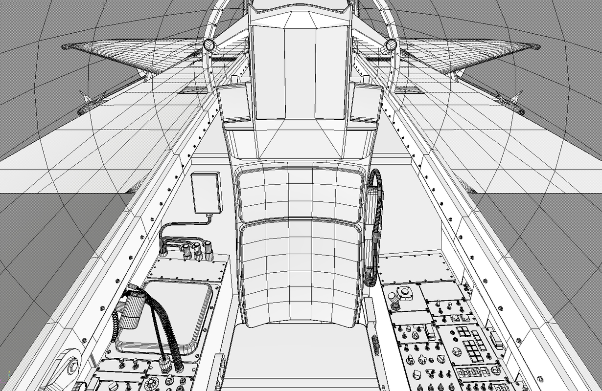 f-15c eagle cockpit f-15 3d model