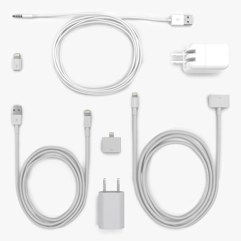 apple cables 3d model