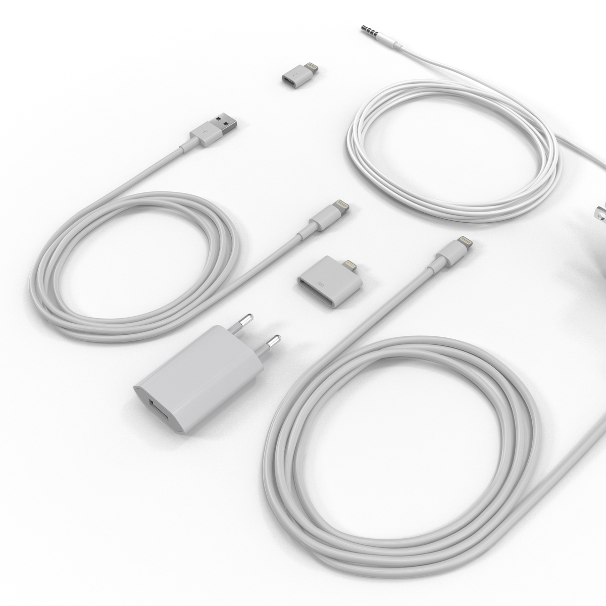 apple cables 3d model