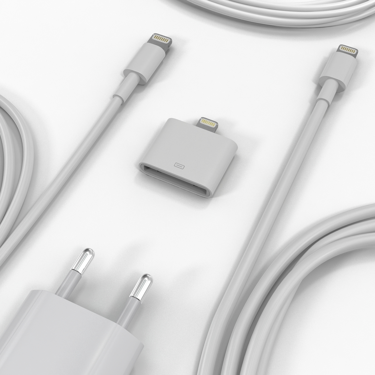 apple cables 3d model