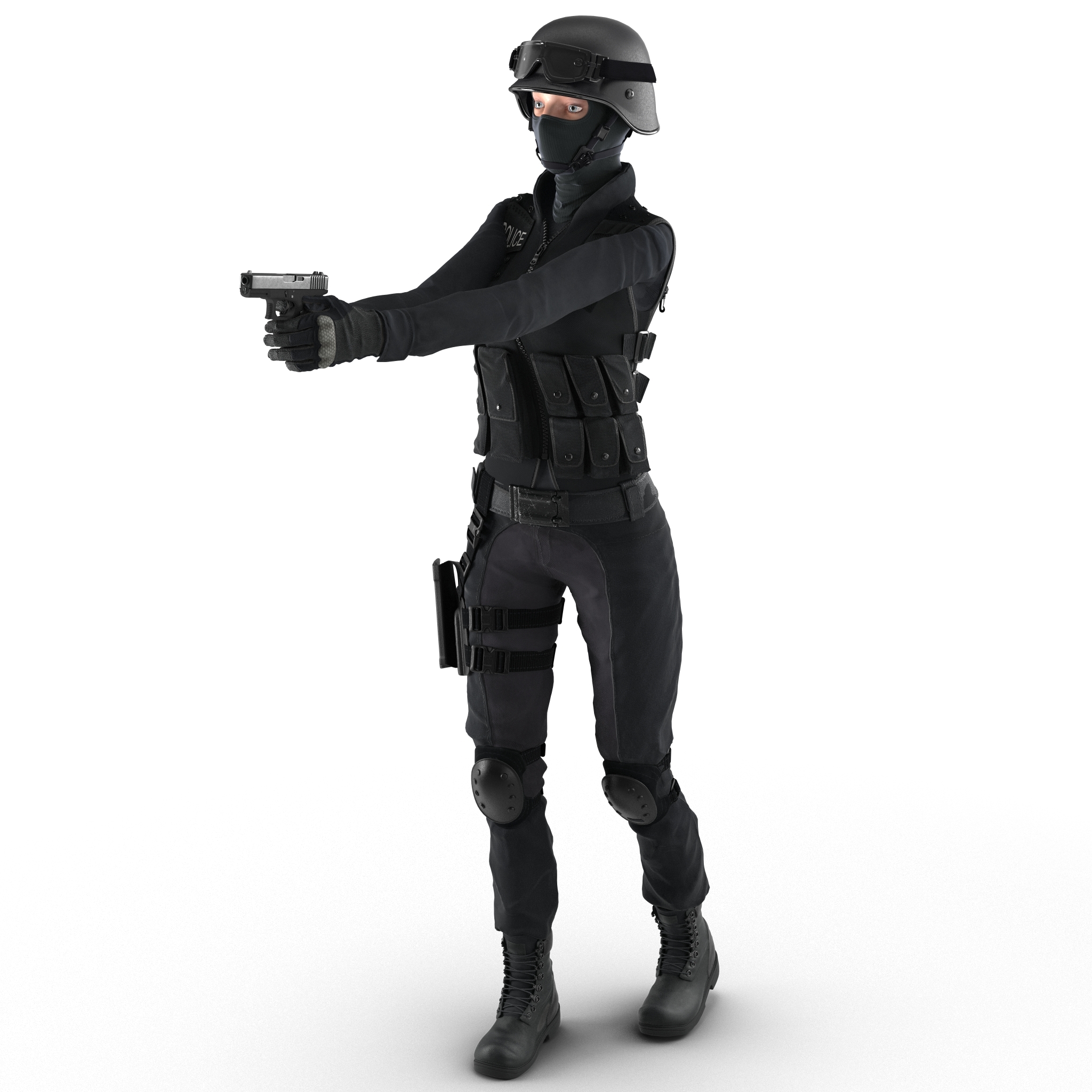 max swat woman european rigged