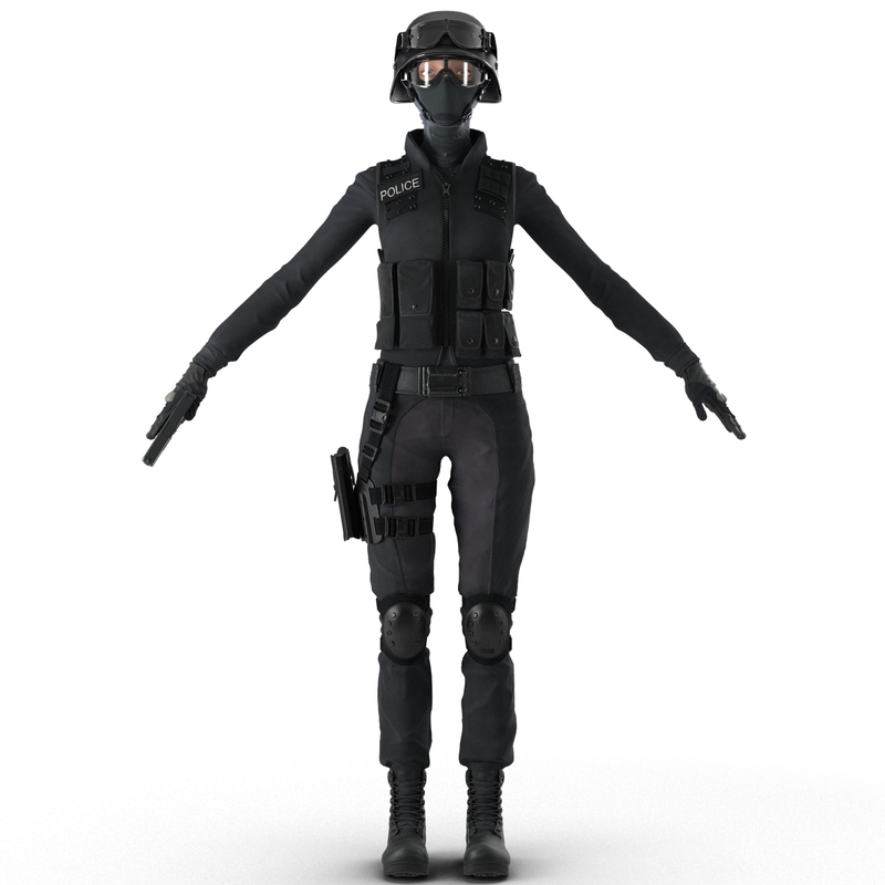 Swat woman european rigged 3D model - TurboSquid 1499447