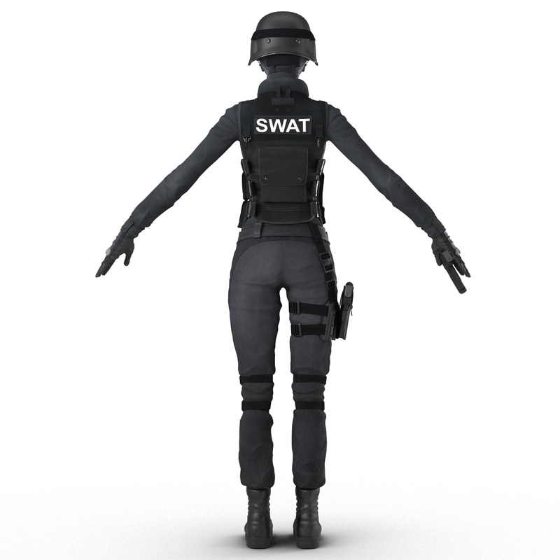 Swat woman european rigged 3D model - TurboSquid 1499447