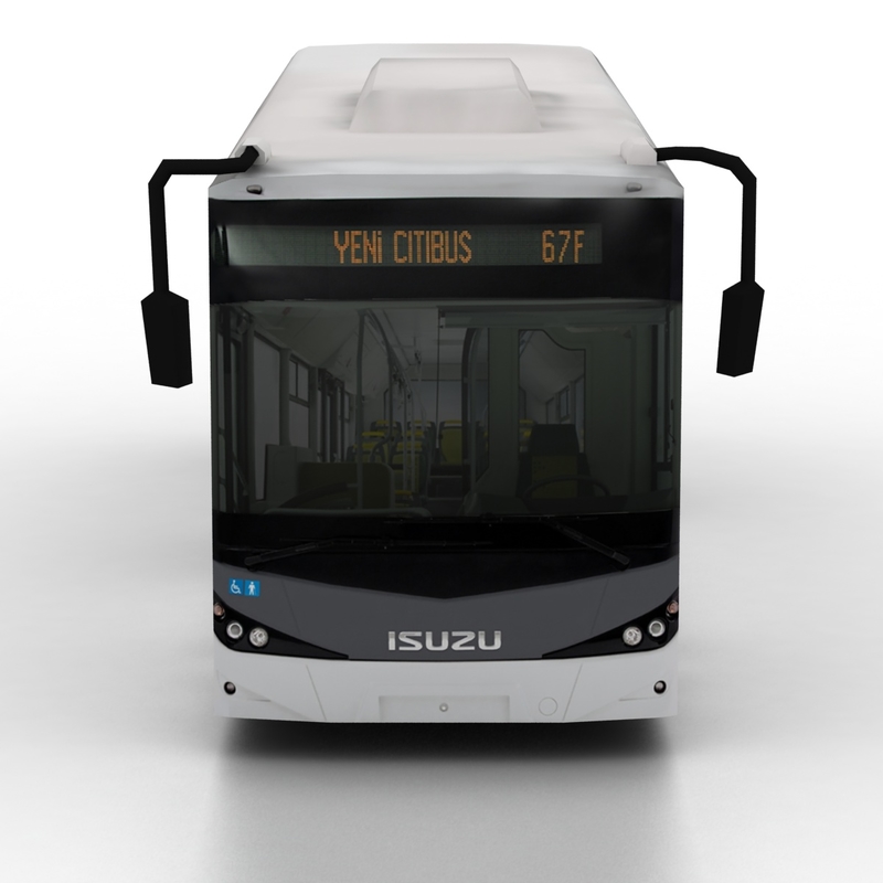 3d obj isuzu citibus city bus