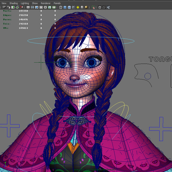 animation anna 3d ma