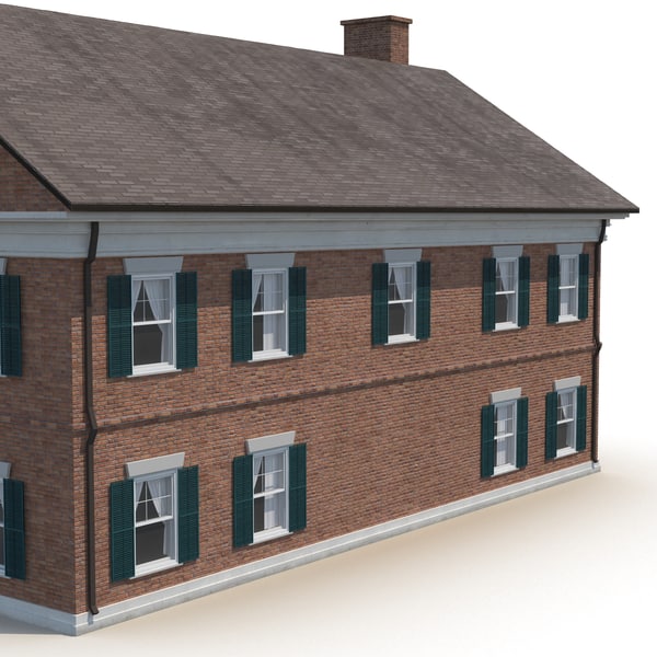 3d model colonial house build