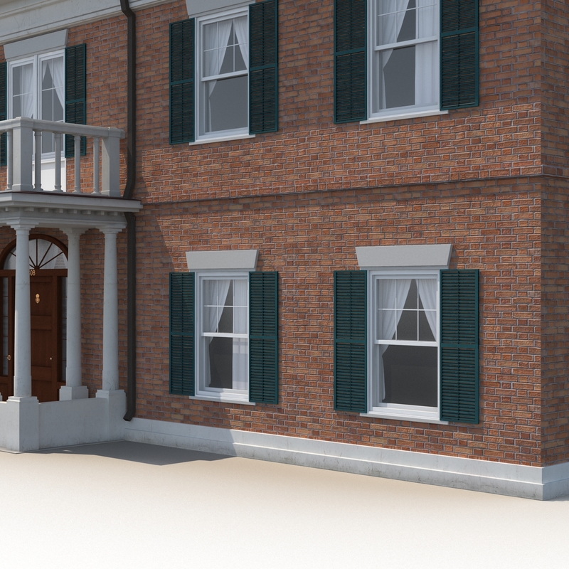 3d model colonial house build