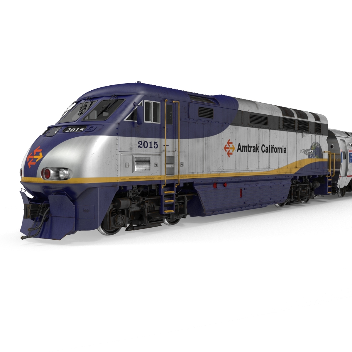 diesel electric train amtrak 3d max