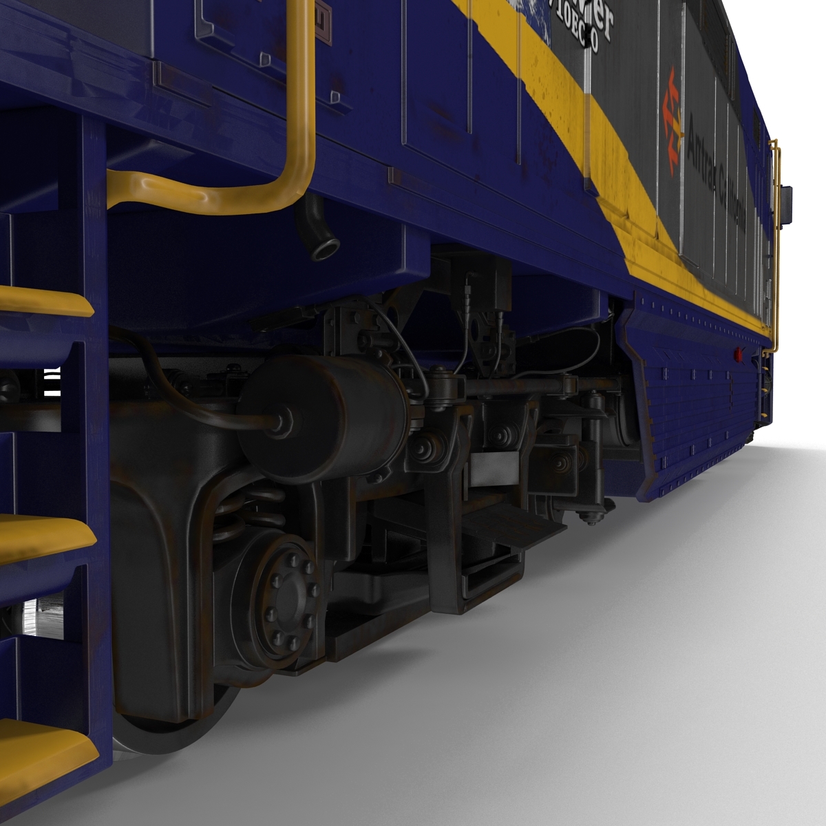 passenger double deck train 3d max