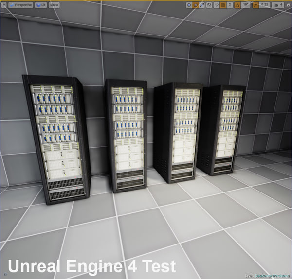 3d model of server asset polys