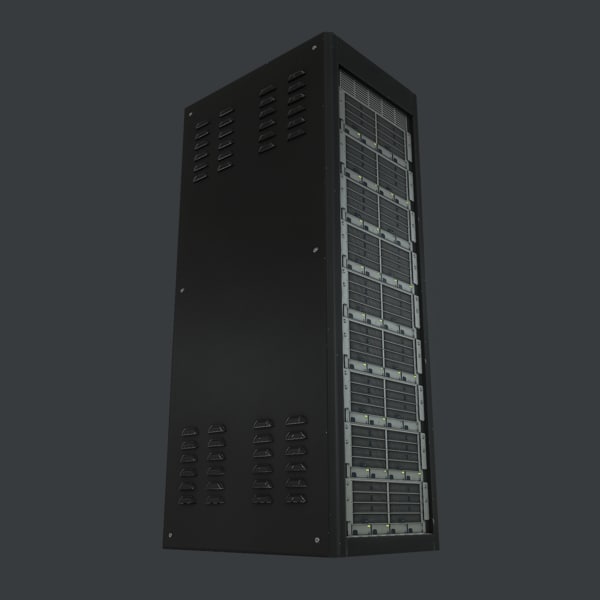 3d model of server asset polys